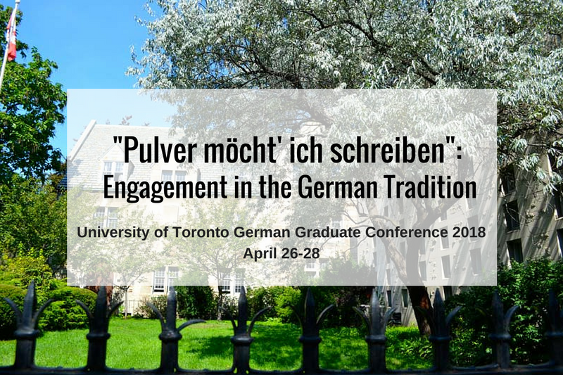 “Pulver möcht’ ich schreiben”: Engagement in the German Tradition ...